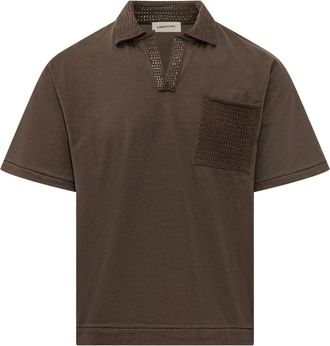 ATOMOFACTORY Atomofactory, Homme, Tops, Brun, Taille: XL Polo MC Jersey CR