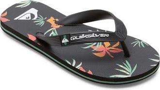 Quiksilver Molokai Art II Youth Sandales pour homme, Noir, orange, vert, 37 EU