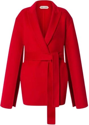 Alberta Ferretti Femme, Manteaux, Rouge, Taille: 34 FR Manteau peignoir ceintur&eacute; en cachemire