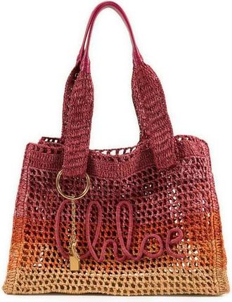 Chlo&eacute; Sac cabas d&eacute;grad&eacute; Summer Banana en raphia