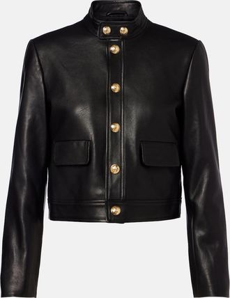 Nili Lotan Cropped-Lederjacke Hadley