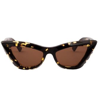 Bottega Veneta Winkel Sonnenbrille - - Accessories - Damen - Braun - 53 MM