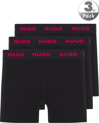 HUGO BOSS Herren Trunks schwarz Baumwolle unifarben