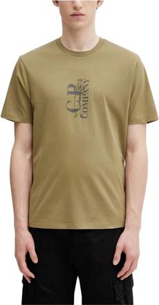 C.P. Company C.p. Company, Homme, Tops, Beige, Taille: 2XL T-shirt avec logo