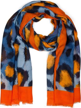 styleBREAKER Schal Schal mit Oversize Leoparden Print