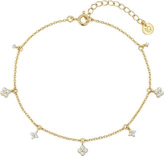 Glanzst&uuml;cke M&uuml;nchen Armband - Sterling Silber Armband Zirkonia - Gr. ONESIZE - in Gold - f&uuml;r Damen