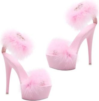 Valiclud FRCOLOR Sandales à Talons Aiguilles Femmes Plateforme Design Mode Confortable Semelle Antidérapante Chaussures Élégantes pour Soirée Couleur Aléatoire