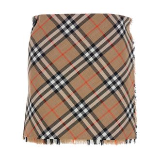 Burberry Beiger Mini Kilt Rock f&uuml;r Damen - - Skirts - Damen - Beige - 3XS