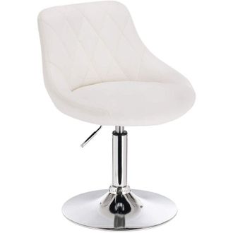 Woltu Woltu - Tabourets de Bar comptoir r&eacute;glable en Hauteur et pivotante, en Similicuir Structure m&eacute;tallique, Blanc