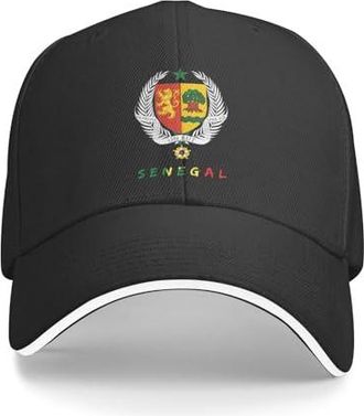 Generic Lavable Tactical Hat Armoiries du S&eacute;n&eacute;gal Drapeau S&eacute;n&eacute;galais Casquette Trucker Vintage Casquettes De Baseball Sandwich pour Adolescent, Running, Homme