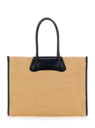 Vivienne Westwood Womens Tote Bag Troy Beige Cotton Handbags Hand