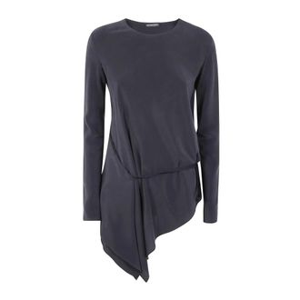 Ann Demeulemeester Haut asym&eacute;trique drap&eacute; Deana - Femme - Tops - Noir - Taille: 36 FR