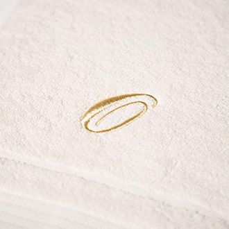 Caleffi Handtuch mit Gästehandtuch aus Baumwolle, elfenbeinfarben, 71417