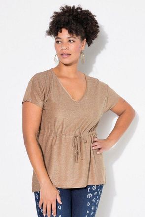 Miamoda T-Shirt T-Shirt A-Linie glitzernder Jersey