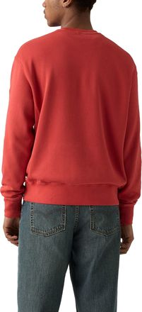 Levi's Herren Authentic Sweatshirt mit Rundhalsausschnitt Garment Dye Jalapeno Red XL