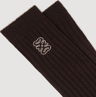Sandro Chaussettes c&ocirc;tel&eacute;es &agrave; logo