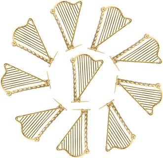 BESPORTBLE Miniatur Harfen Anh&auml;nger 100 St&uuml;ck Kleiner Harfen Schmuckanh&auml;nger aus Kunstharz Weihnachtsbaumschmuck Selbstgemacht Bastelzubeh&ouml;r f&uuml;r Wohn und Feierta