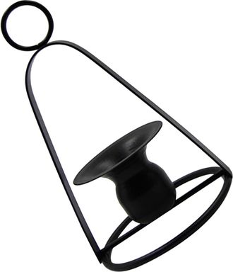 Cabilock Kerzenhalter Aus Eisen Modern Kleine Kerzen Hochzeit Dünn LED Hoch Tafelaufsatz Dekorativ Zart Kerzenständer Tischkerzenhalter Party Kerzenfuß Schwarz