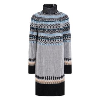 Moorer Nhora Kleid mit geometrischem Muster - - Dresses - Damen - Blau - XS