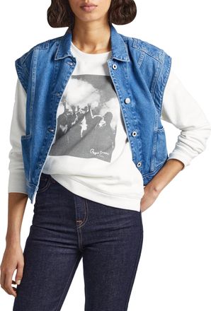 Pepe Jeans London Damen Beatrix Sweatshirt, Weiß (Mousse), M EU