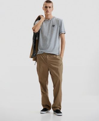 Desigual Pantalon long en tissu m&eacute;lang&eacute; - Kaki-Vert