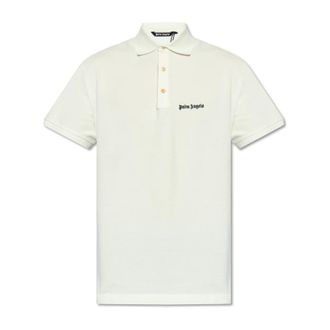 Palm Angels Polo Shirt mit Logo - - Tops - Herren - Beige - S