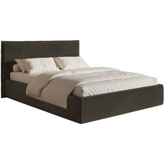 Selsey Softie Slim - Polsterbett 180&times;200 mit Bettkasten und Lattenrost, Velours, dunkelgr&uuml;n - Selsey