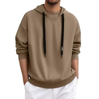 Generic Sweat &agrave; capuche pour homme, chaud, surdimensionn&eacute;, respirant, &eacute;lastique, pour lext&eacute;rieur, les loisirs, le streetwear, lhiver, lautomne, robuste, de ha