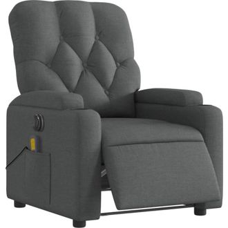 vidaXL Massagesessel Elektrisch Dunkelgrau Stoff - Vidaxl