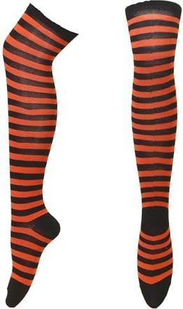 Generico Chaussettes hautes au genou ray&eacute; style sportif pour femme (2 paires), Sock 3, Taille Unique