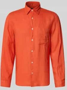 Marc O'Polo Regular Fit Leinenhemd mit aufgesetzter Brusttasche