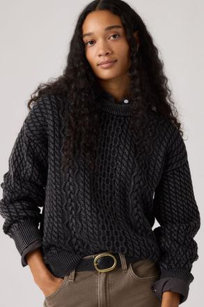 Levi's Pull Col Rond Et Torsades Leilah - Femme - Noir / Anthracite Night - XS