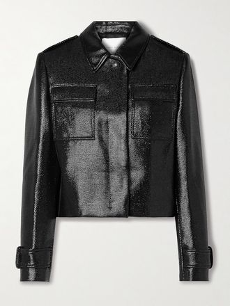 Veronica de Piante Frankie Jacke Aus Twill Aus Einer Wollmischung - Schwarz