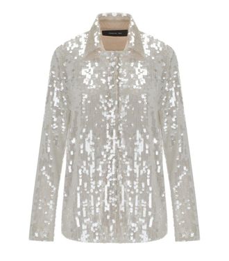 Federica Tosi CHEMISE PAILLETT&Eacute; CHAMPAGNE FEDERICA TOSI
