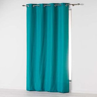 Douceur d'Intérieur Absolu Ösenvorhang, Mikrofaser, einfarbig, Polyester, Polyester, blau, 280 x 140 cm
