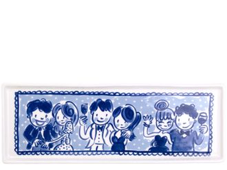 Blond Amsterdam Dekorativer Kuchenst&auml;nder aus Keramik im Delfter Blau-Stil - &Oslash;33 cm