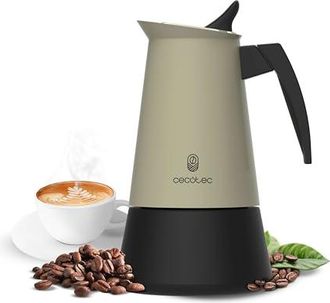 Cecotec Piccolina 200 Green Italienische Kaffeemaschine, 100 ml, 2 Kaffeetassen, Edelstahl, geeignet f&uuml;r alle Oberfl&auml;chen, Premiumfilter, Sicherheitsventil, h