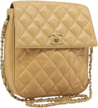 Chanel Pre-owned Cuir sacs-chanel - Femme - Pre-owned - Beige - Taille: ONE Size