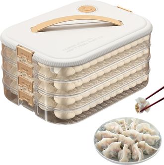 Generico Aufbewahrungsbox mit Kugel: 4-lagiger transparenter Lebensmittelbeh&auml;lter mit Deckel und Griff, stapelbarer K&uuml;hlschrank, gute luftdichte Leistung f&uuml;r K