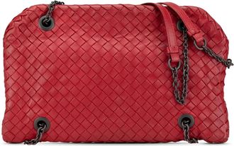 Bottega Veneta Hobo Bags - Nappa Intrecciato Duo Shoulder Bag - Gr. unisize - in Rot - f&uuml;r Damen