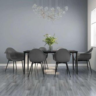 vidaXL Esszimmerst&uuml;hle 6 Stk. Grau pp Vidaxl