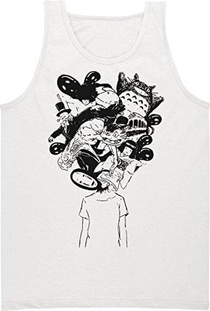 Finest Prints Studio Ghibli Animation Rocks Your Mind Mens Tank Top Shirt XX-Large
