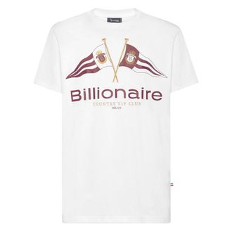 Billionaire Boys Club Homme, Tops, Blanc, Taille: 2XL T-shirt Col Rond Drapeaux