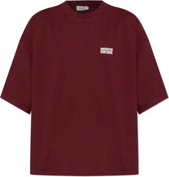 American Vintage Homme, Tops, Rouge, Taille: XS Logo T-Shirt