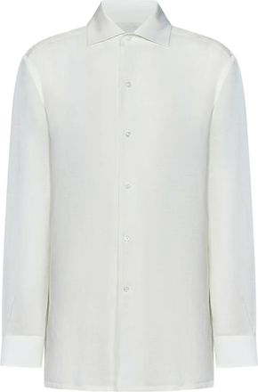 Polo Ralph Lauren chemise &agrave; boutonni&egrave;re sur le devant - Blanc
