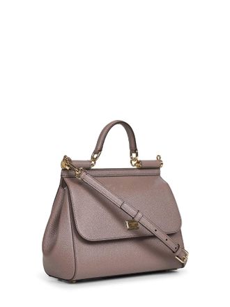 Dolce & Gabbana Womens Handbag Sicily Calf Leather Mud Handbags Hand Bags