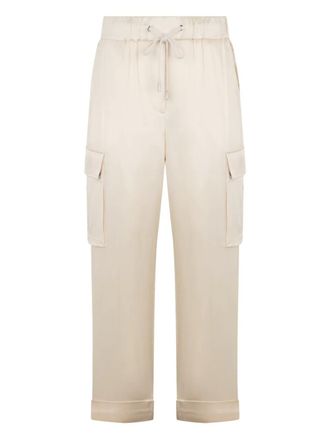 PESERICO pantalon &agrave; taille &eacute;lastiqu&eacute;e - Tons neutres