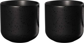 ASA coppatea 2er Set Teebecher kuro Porzellan 0,2 l, Schwarz