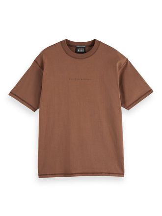Scotch & Soda Seasonal Core T-Shirt mit lockerer Passform, Soft Silt 210, L