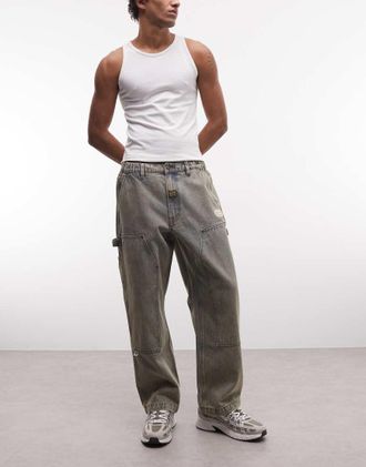 Aape By A Bathing Ape Lockere Carpenter-Jeans in Vintage-Blau